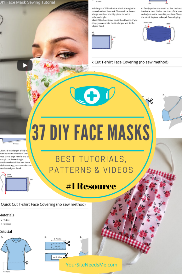 37 DIY Coronavirus Tutorials: Cloth Face Masks, Face Shields & Face ...